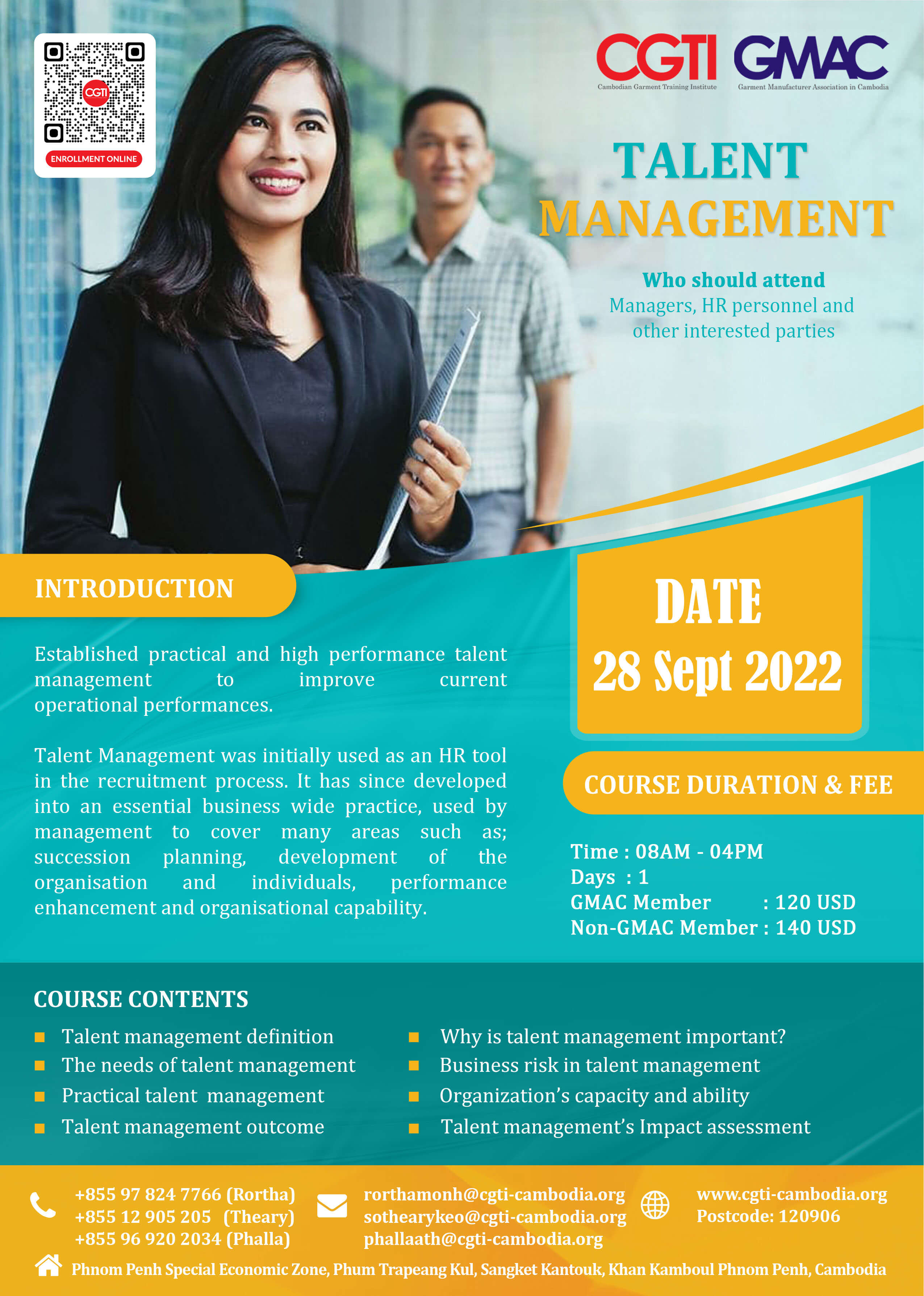 Online Training Enrollment | Cambodian Garment Training Institute