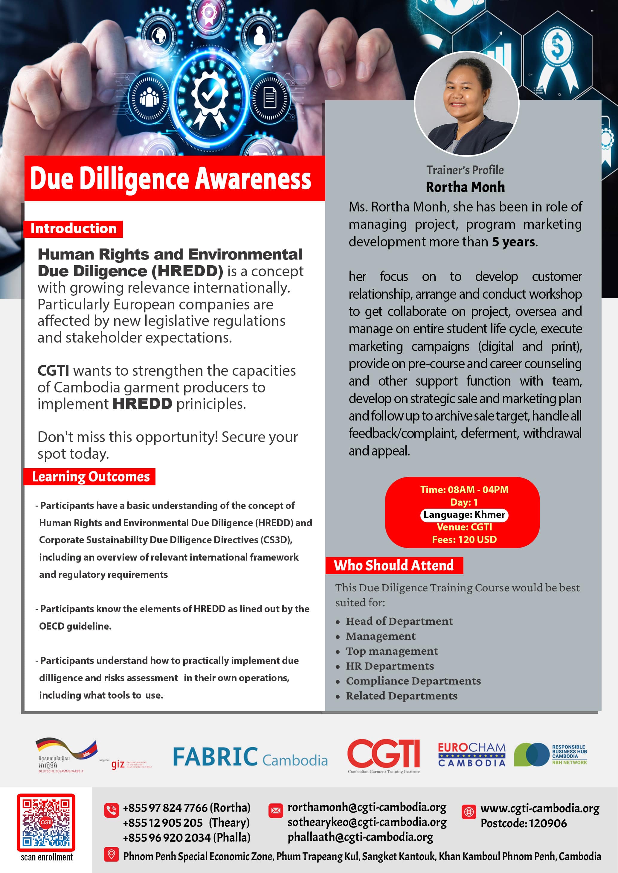 Short Course Enrollment | Cambodian Garment Training Institute